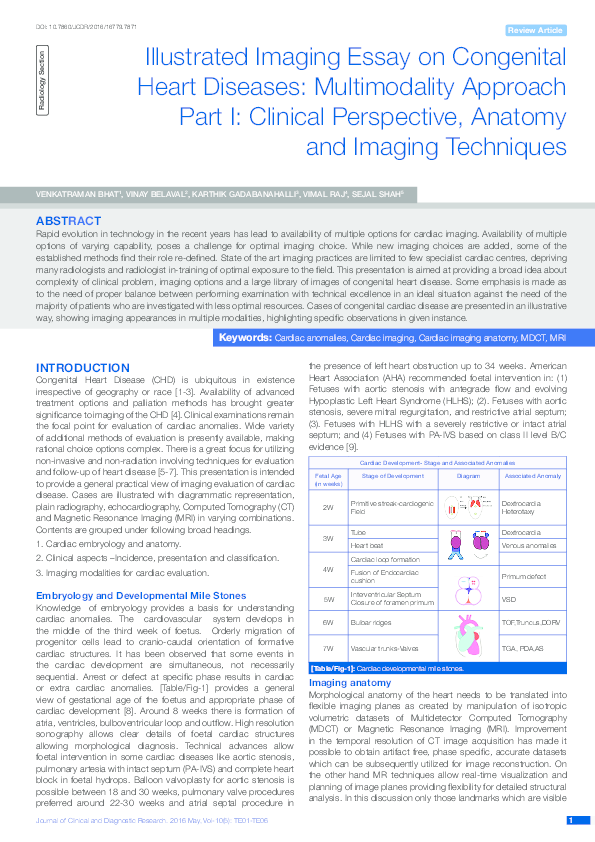 (PDF) Illustrated Imaging Essay on Congenital Heart Diseases ...