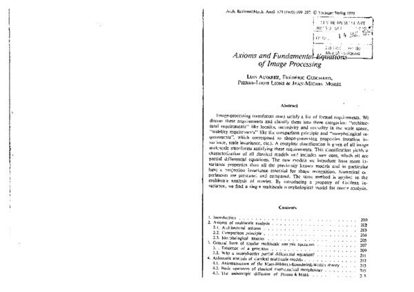 Pdf Image Selective Smoothing And Edge Detection By Nonlinear Diffusion Ii Luis Alvarez