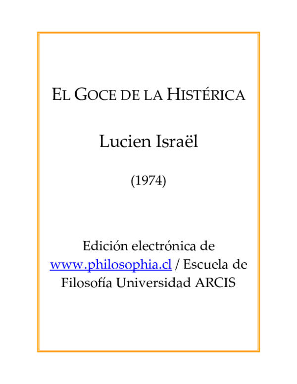 (PDF) EL GOCE DE LA HISTÉRICA