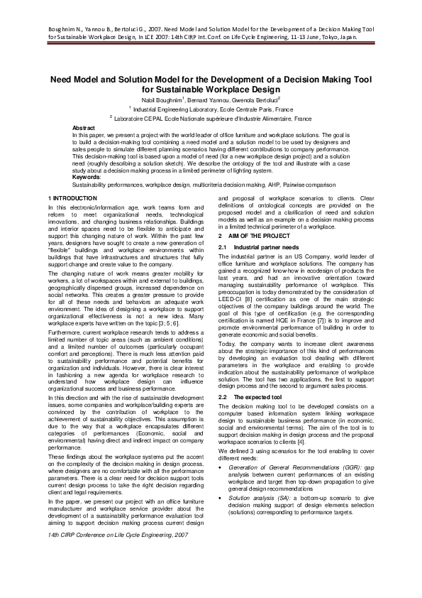 (PDF) Need Model and Solution Model for the Development of a Decision ...