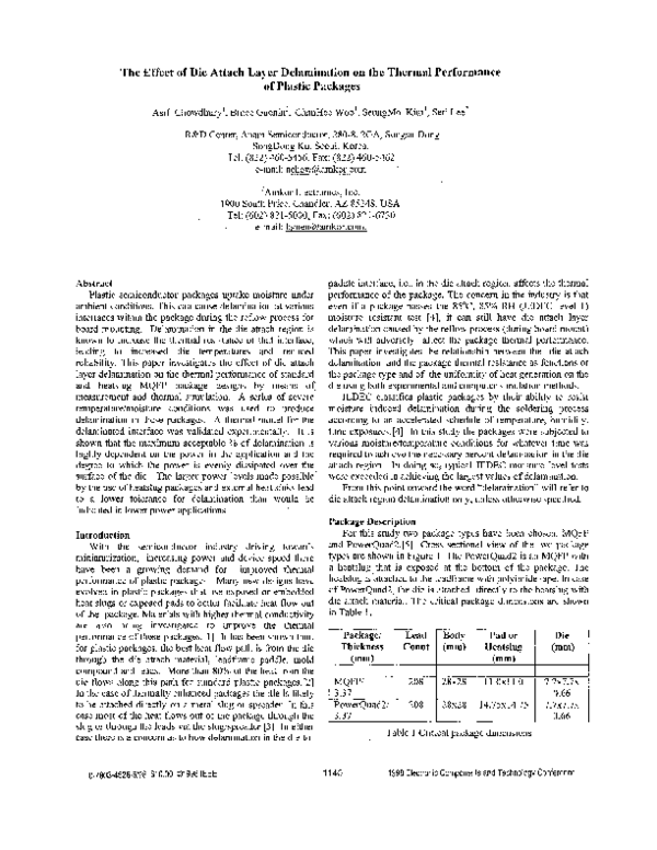 (PDF) The effect of die attach layer delamination on the thermal ...