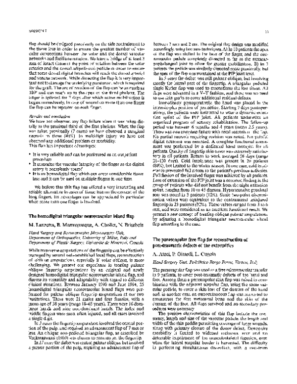 (PDF) The parascapular free flap for reconstruction of post-traumatic ...