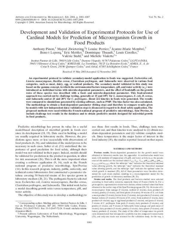 (PDF) Development and validation of experimental protocols for use of cardinal models for ...