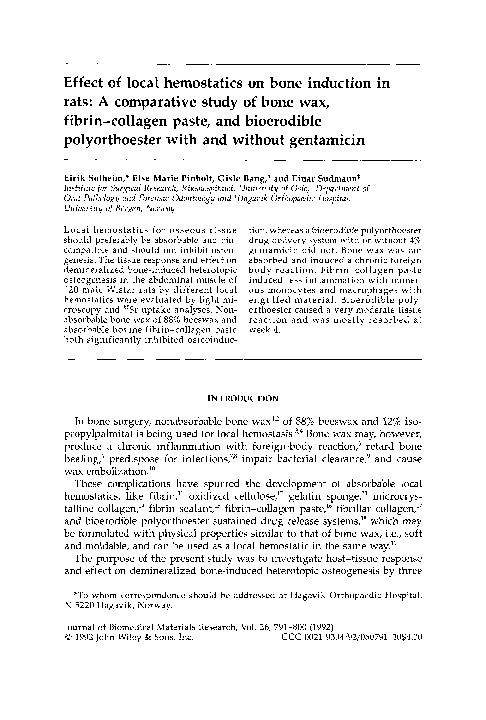 (PDF) Effect of local hemostatics on bone induction in rats: A ...