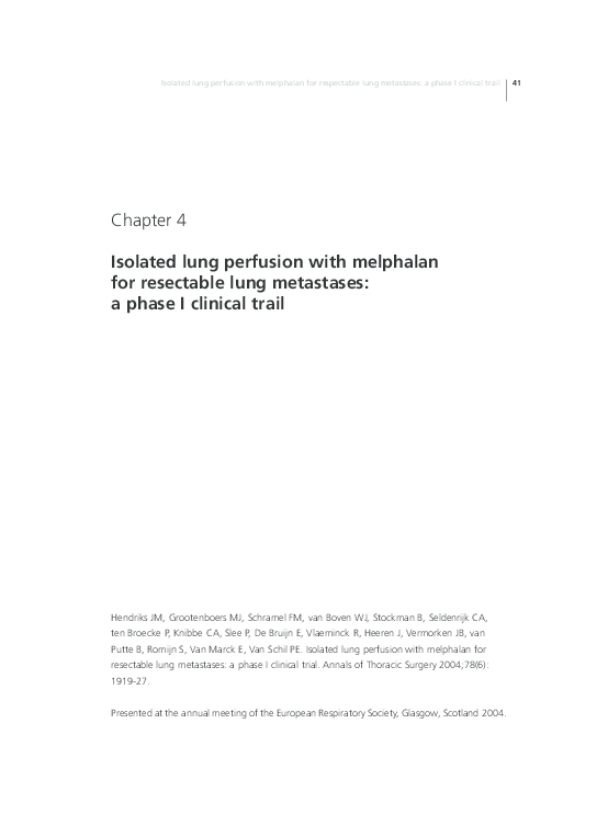 (PDF) Isolated Lung Perfusion With Melphalan for Resectable Lung ...