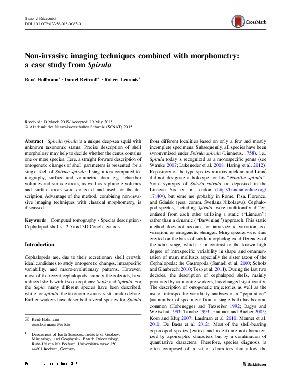 (PDF) Non-invasive imaging techniques combined with morphometry: a case ...
