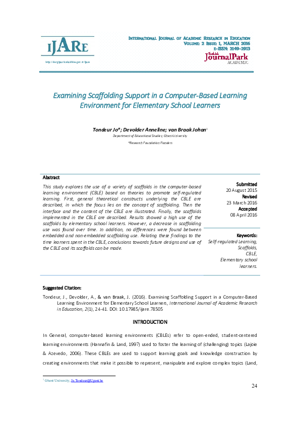 (PDF) Supporting self-regulated learning in computer-based learning environments: systematic ...