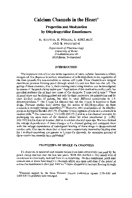 (PDF) Calcium Channels in the Heart | Hartmut Porzig - Academia.edu
