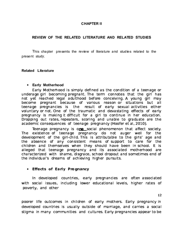 (DOC) CHAPTER II REVIEW OF THE RELATED LITERATURE AND RELATED STUDIES