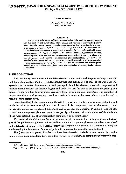 (PDF) Ann-step, 2-variable search algorithm for the component placement ...