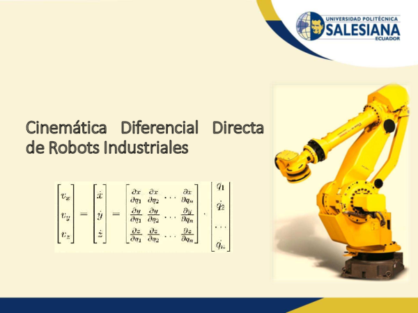 (PDF) Cinemática Diferencial Directa de Robots Industriales