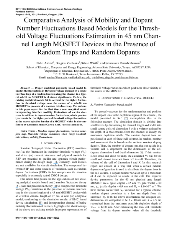 (PDF) Comparative analysis of mobility and dopant number fluctuations based models for the ...