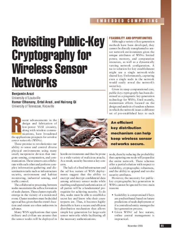 Revisiting Public-Key Cryptography for Wireless Sensor Networks