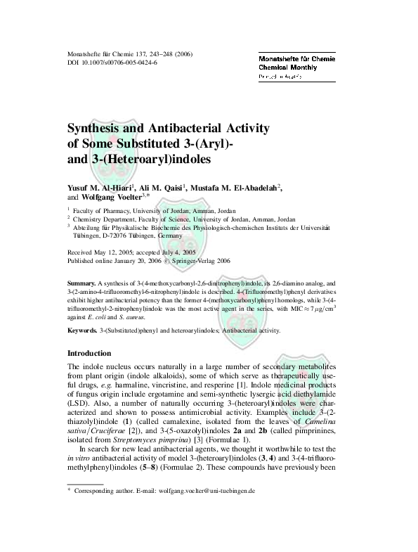 (PDF) Synthesis and antibacterial activity of some Schiff bases derived from 4-aminobenzoic acid
