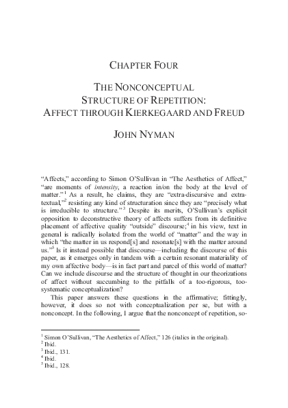 (PDF) The Nonconceptual Structure of Repetition: Affect through ...
