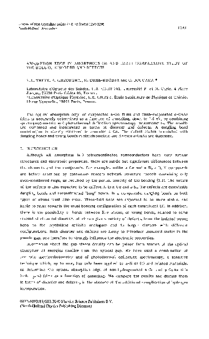 (PDF) Absorption edge in amorphous Ge and GaAs: Comparative study of ...