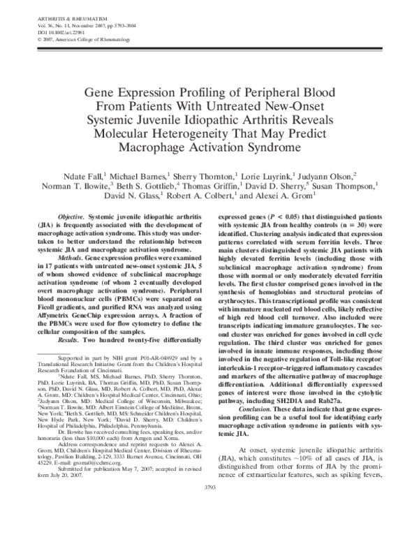 (PDF) Development of new classification criteria for macrophage ...