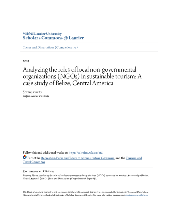 (PDF) Analyzing the roles of local non-governmental organizations (NGOs ...