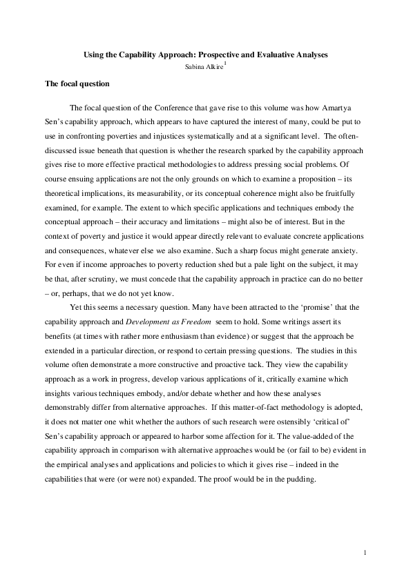 (PDF) Why the Capability Approach? | Sabina Alkire - Academia.edu