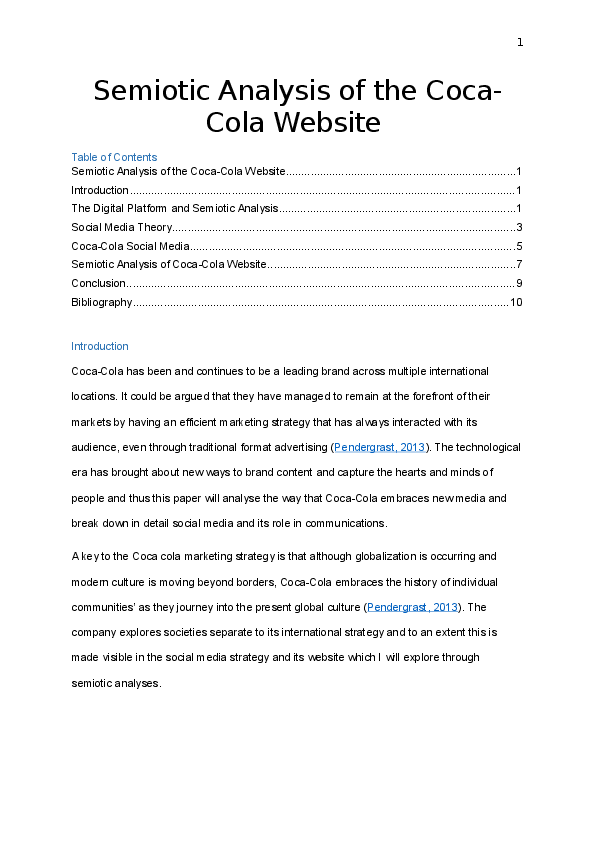 (DOC) Semiotic Analysis of the Coca-Cola Website