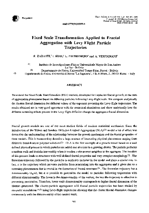 (PDF) Fixed scale transformation applied to fractal aggregation with levy flight particle ...