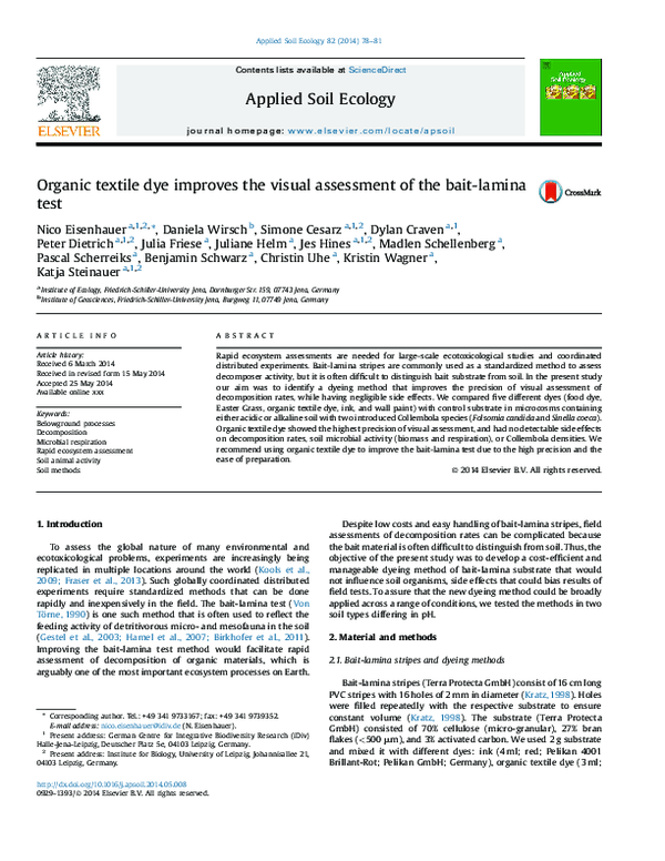 (PDF) Organic textile dye improves the visual assessment of the bait ...