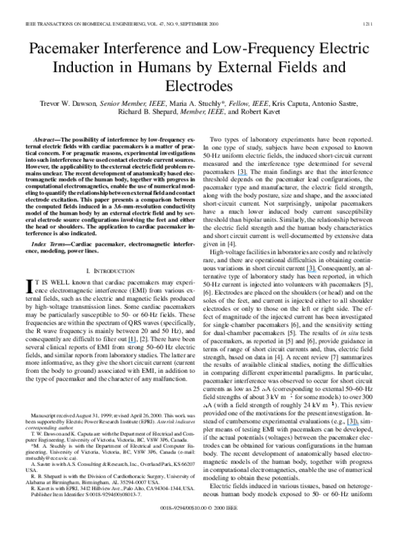 (PDF) Pacemaker interference and low-frequency electric induction in ...