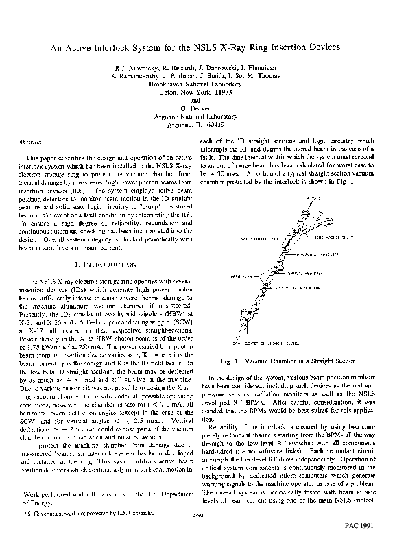 (PDF) An active interlock system for the LNLS X-ray ring insertion devices