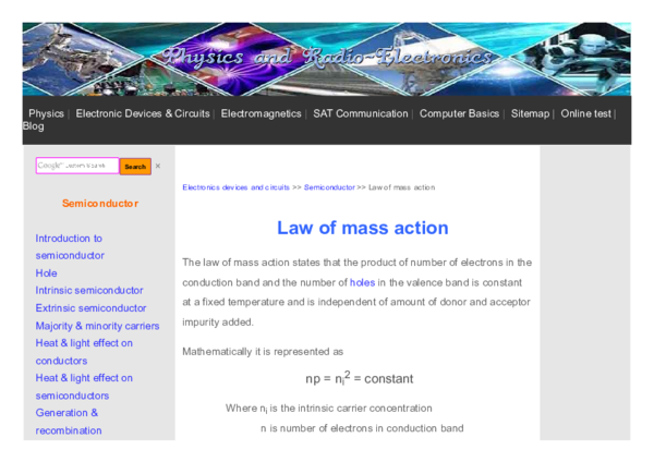 (PDF) Law of mass action