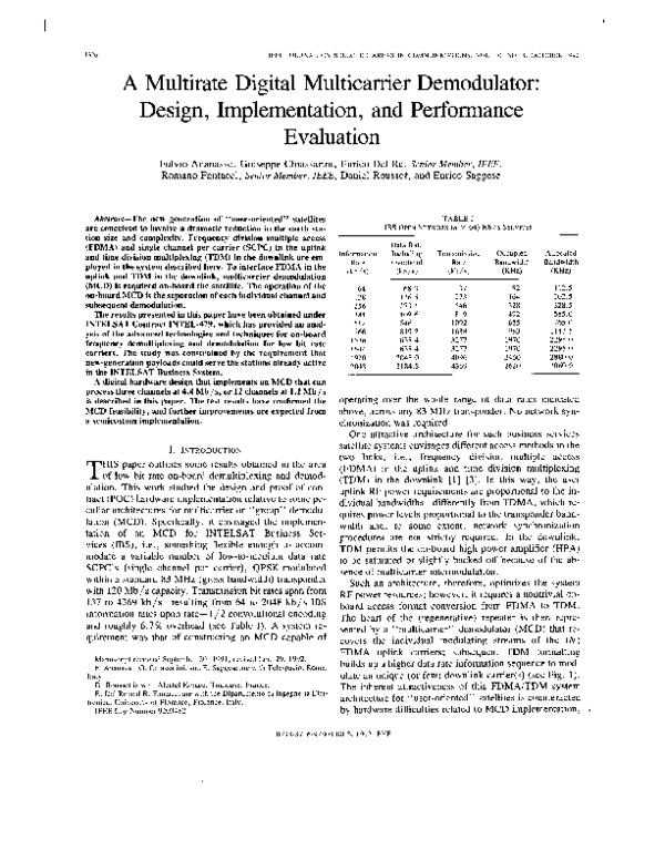 (PDF) A Multirate Digital Multicarrier Demodulator: Design, Implementation, and Performance ...