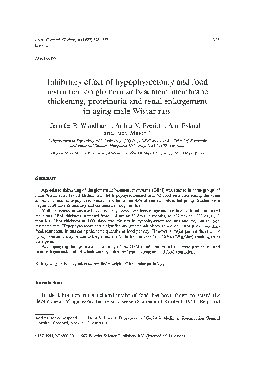 (PDF) Inhibitory effect of hypophysectomy and food restriction on ...