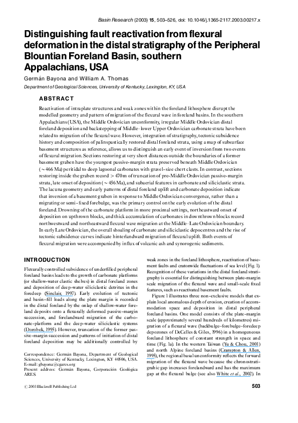 Pdf Distinguishing Fault Reactivation From Flexural Deformation In