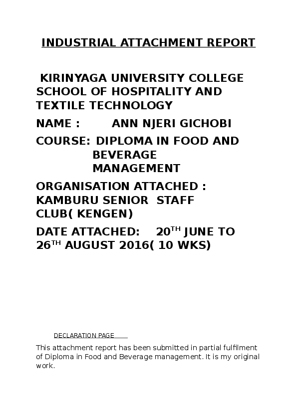 (DOC) INDUSTRIAL ATTACHMENT REPORT KIRINYAGA UNIVERSITY COLLEGE SCHOOL ...