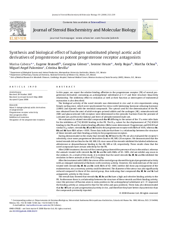 (PDF) Synthesis and biological effect of halogen substituted phenyl ...