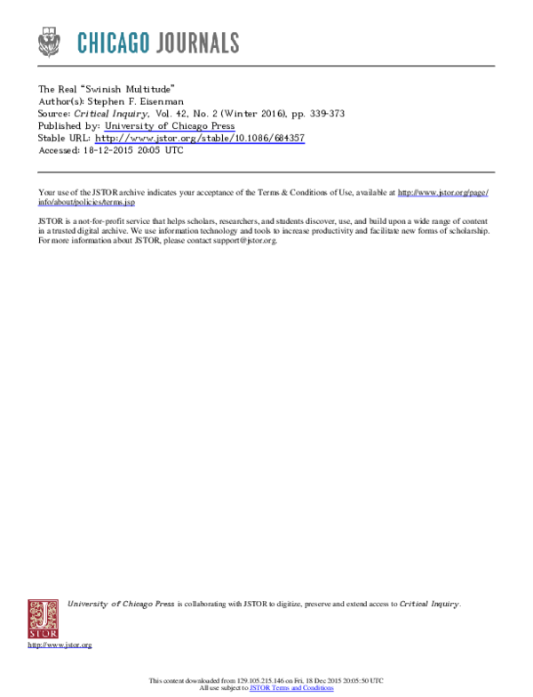 (PDF) The Real " Swinish Multitude
