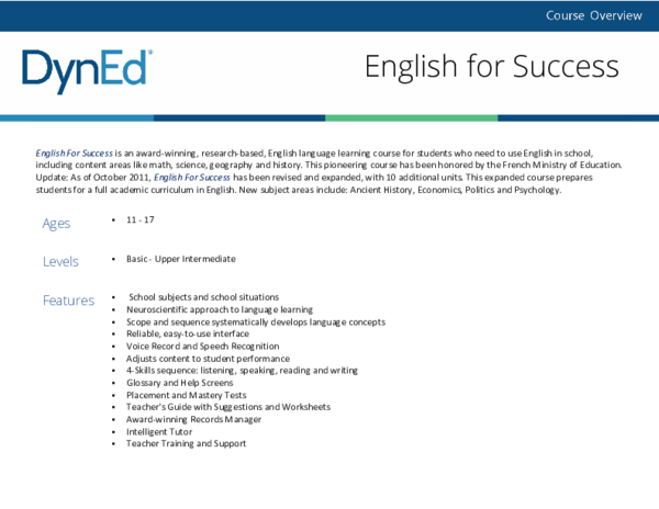 (PDF) English for Success Basic - Int.