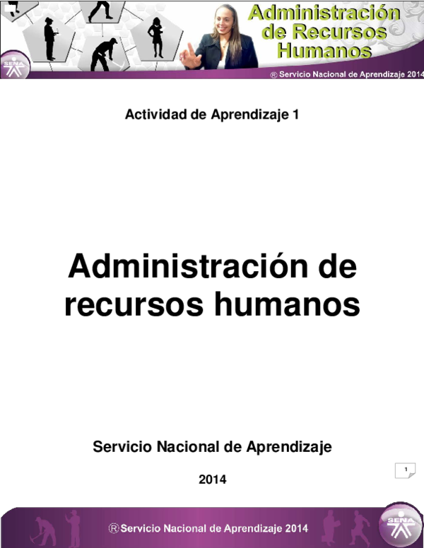 (PDF) Actividad de Aprendizaje 1 Administración de recursos humanos