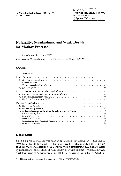 (PDF) Naturality, standardness, and weak duality for Markov processes | Mitro Su - Academia.edu