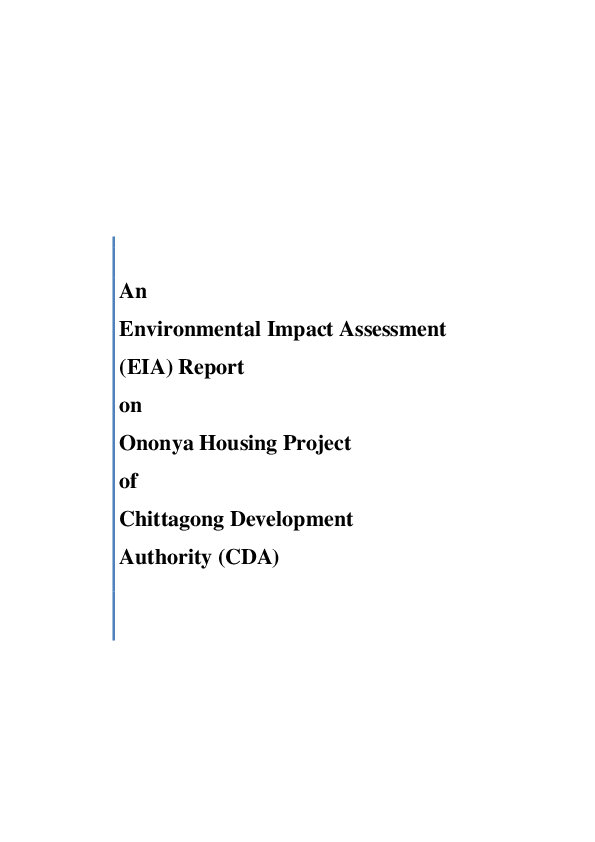 (PDF) An Environmental Impact Assessment (EIA) Report on Ononya Housing ...