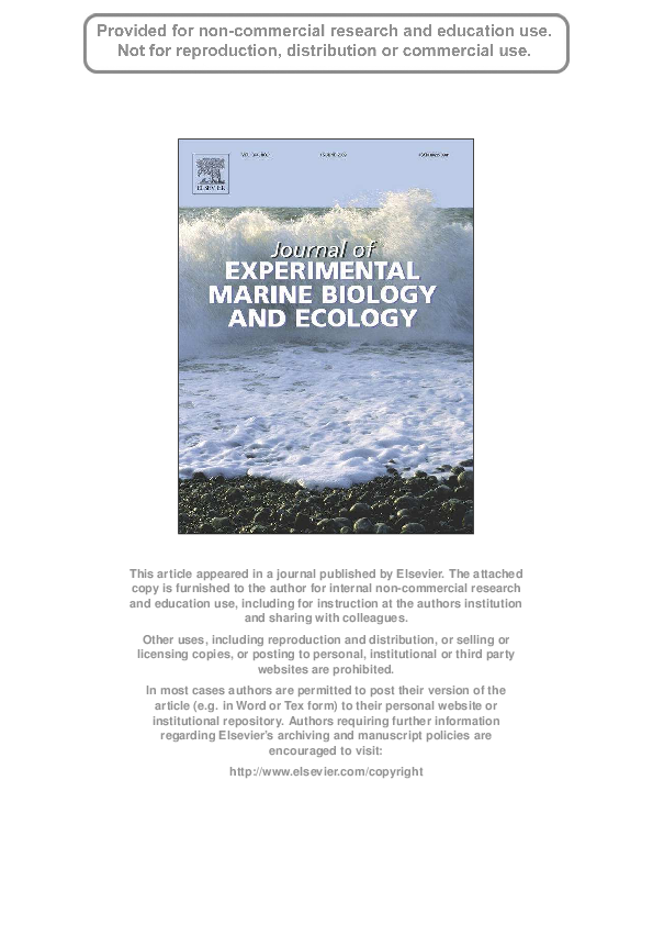 (PDF) Recolonization of intertidal Zostera marina L. (eelgrass ...