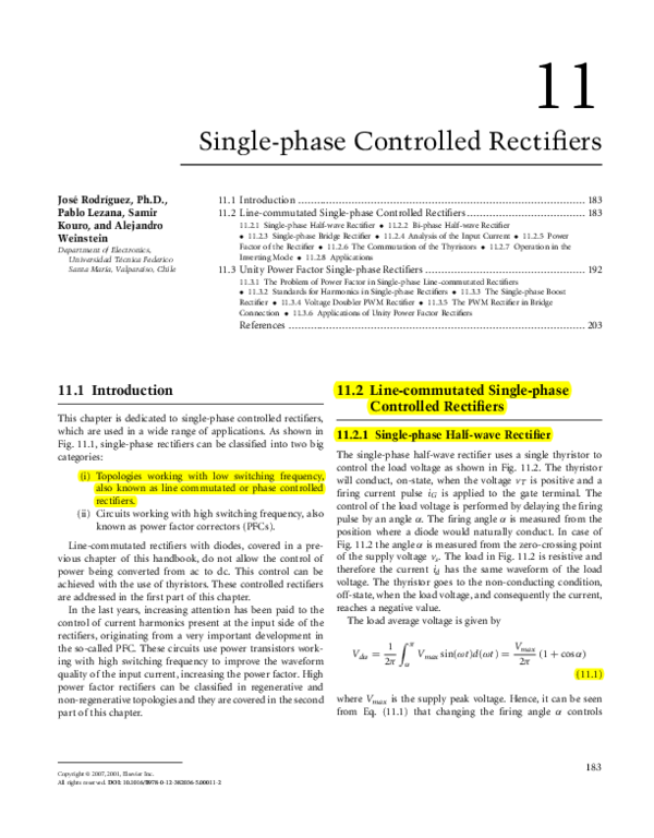 (PDF) Single-phase Controlled Rectifiers