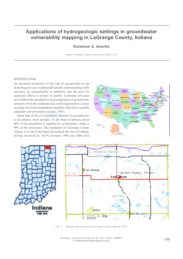(PDF) Application of hydrogeologic settings in groundwater ...