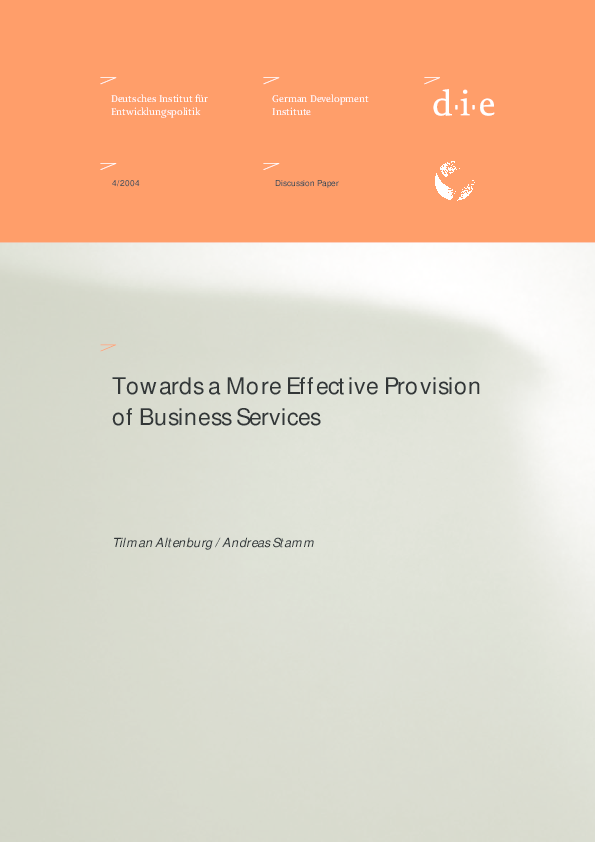 (PDF) Towards more effective provision of business services