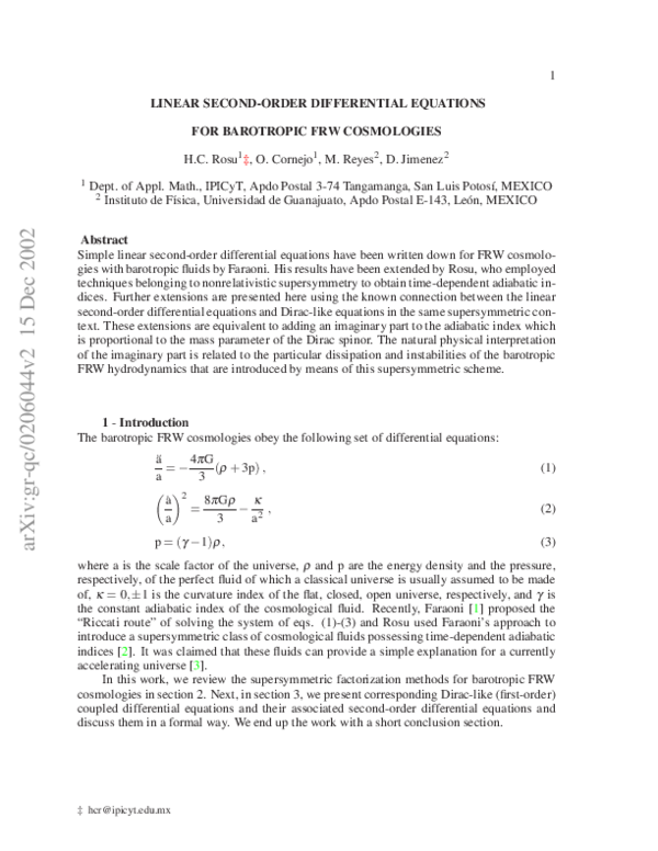 (PDF) Second-Order Linear Differential Equations for Effective ...
