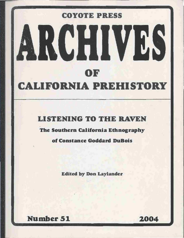 (PDF) Listening to the Raven: The Southern California Ethnography of ...