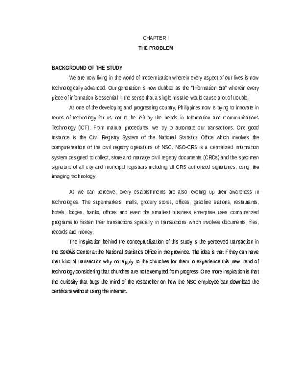 (DOC) CHAPTER I THE PROBLEM Background of the Study | Ace Baylon ...