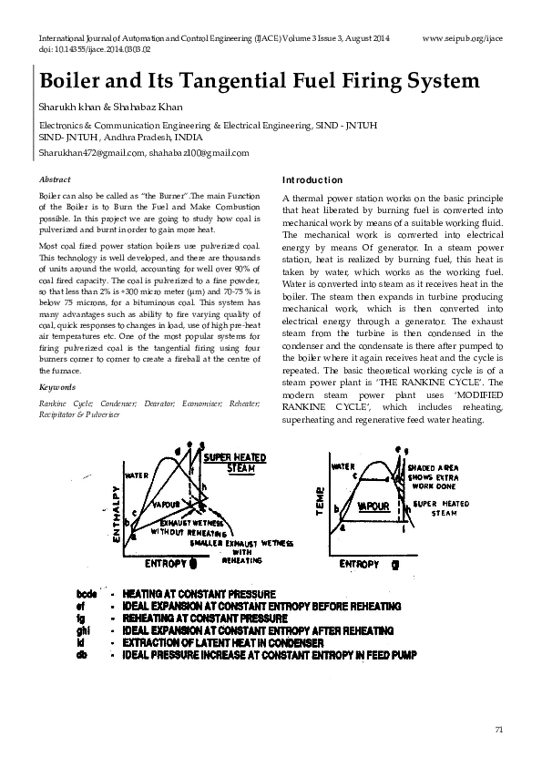 (PDF) Boiler and Its Tangential Fuel Firing System