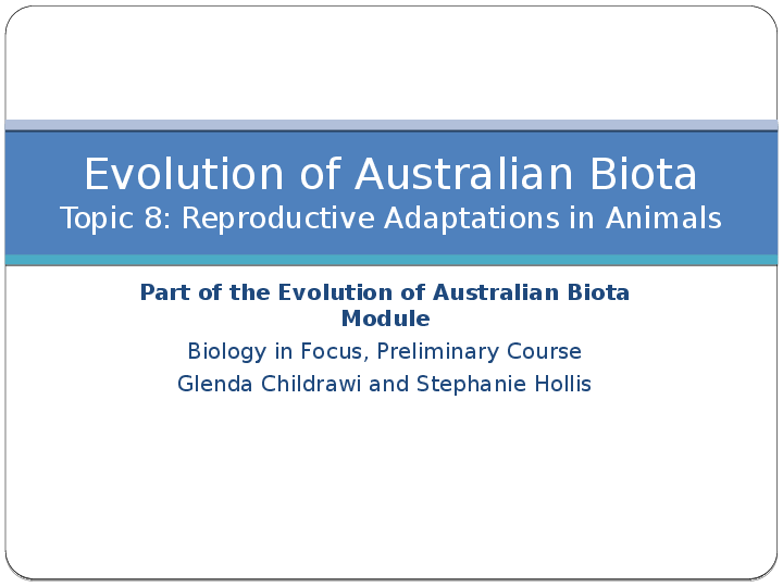 (PPT) Reproductive Adaptations in Animals