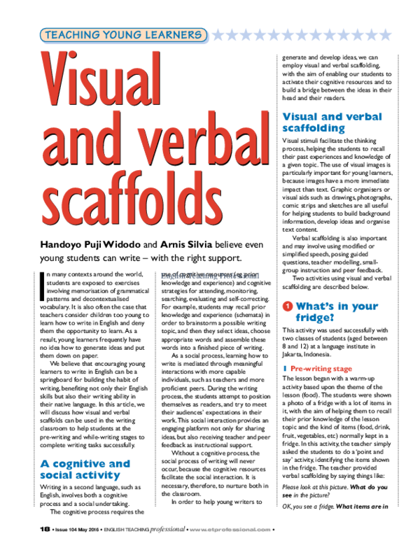 (PDF) Visual and Verbal Scaffolds (Handoyo Widodo & Arnis Silvia ...