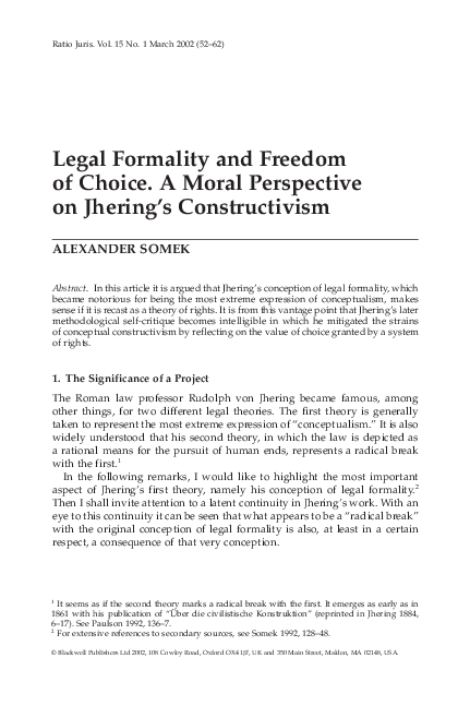 (PDF) Legal Formality and Freedom of Choice. A Moral Perspective on ...